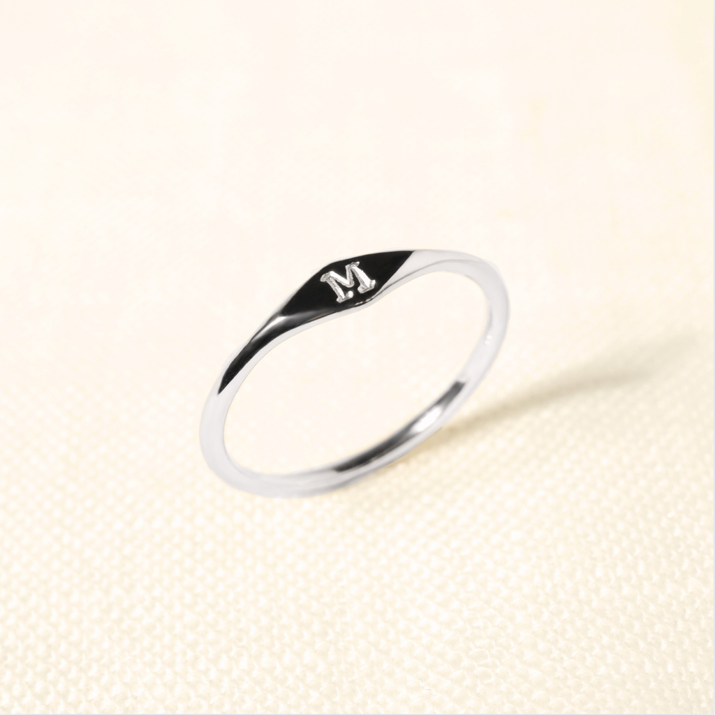 Personalized Initial Signet Ring – Gold & Silver | Mellow