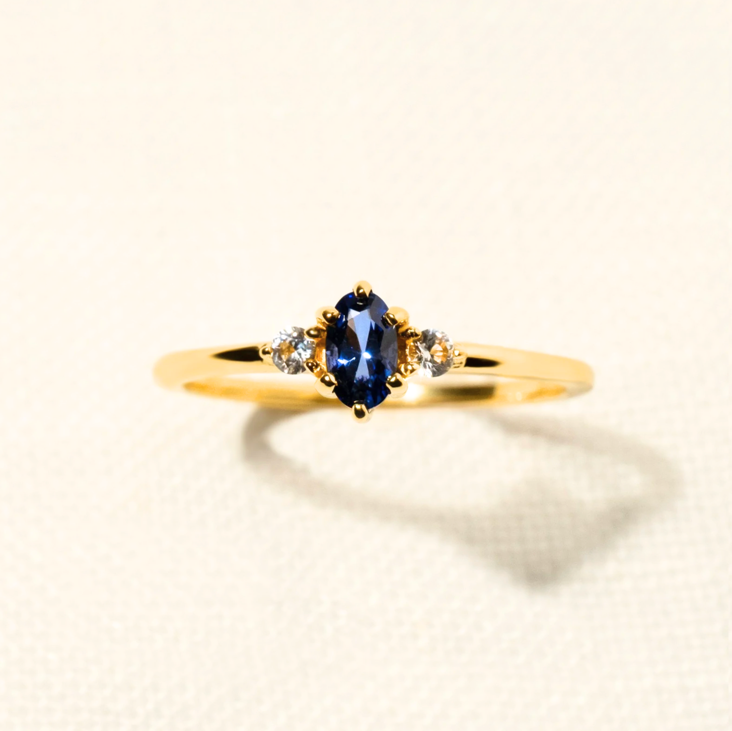 Zaniah Sapphire Ring – Gold & Silver | Mellow