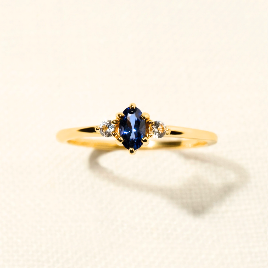 Zaniah Sapphire Ring – Gold & Silver | Mellow