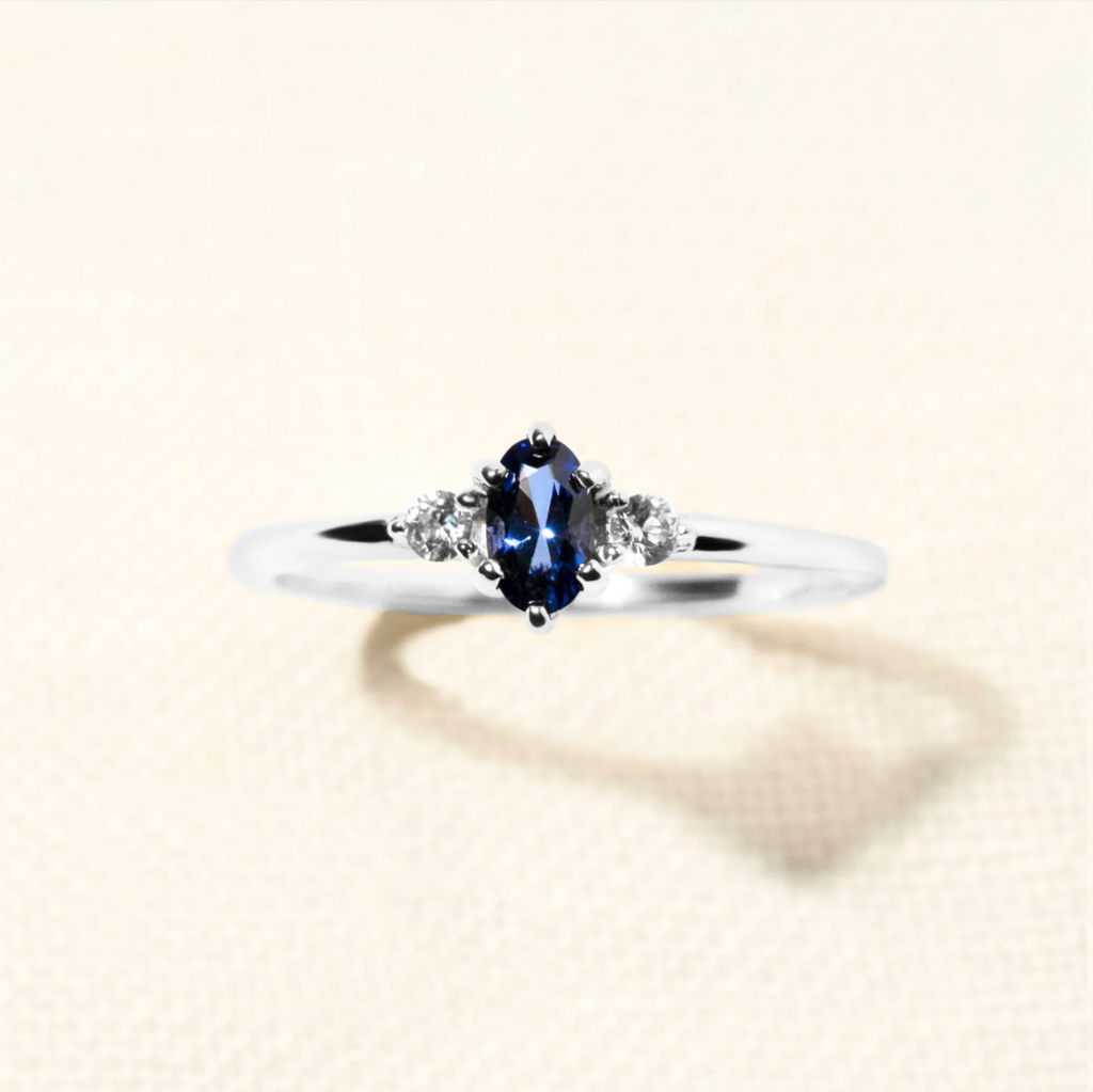 Zaniah Sapphire Ring – Gold & Silver | Mellow